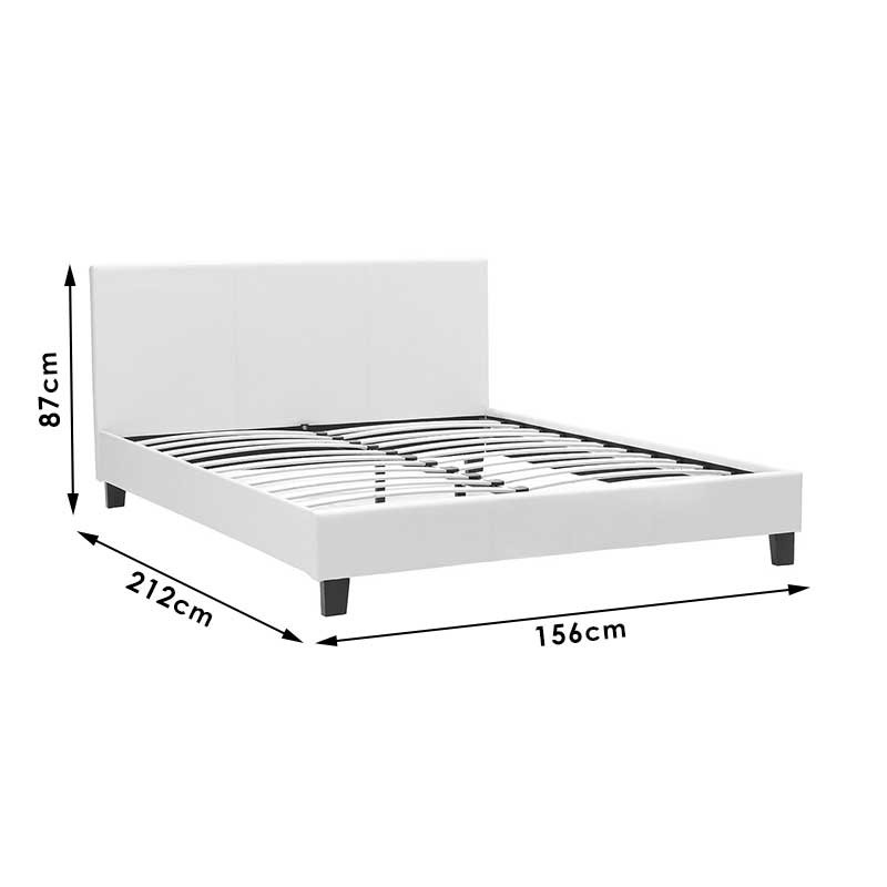 Двоен кревет Nevil Складиште™ PU црн мат 150×200 – Складиште™