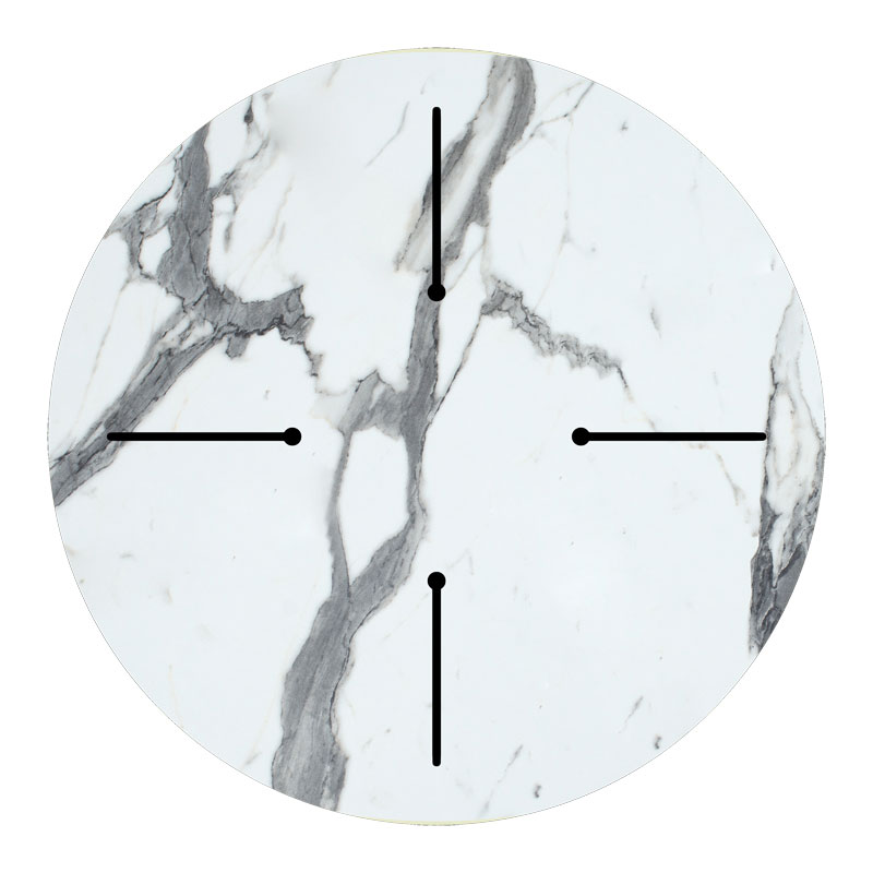 Table top Melody Складиште™ HPL white marble Φ70cm, 12mm thick – Складиште™