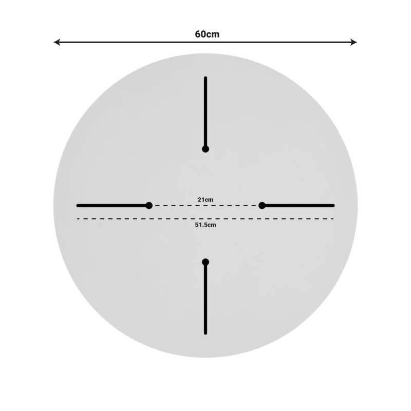 Skyline Складиште™ table top Werzalit ivory Φ60cm, 25mm thick – Складиште™